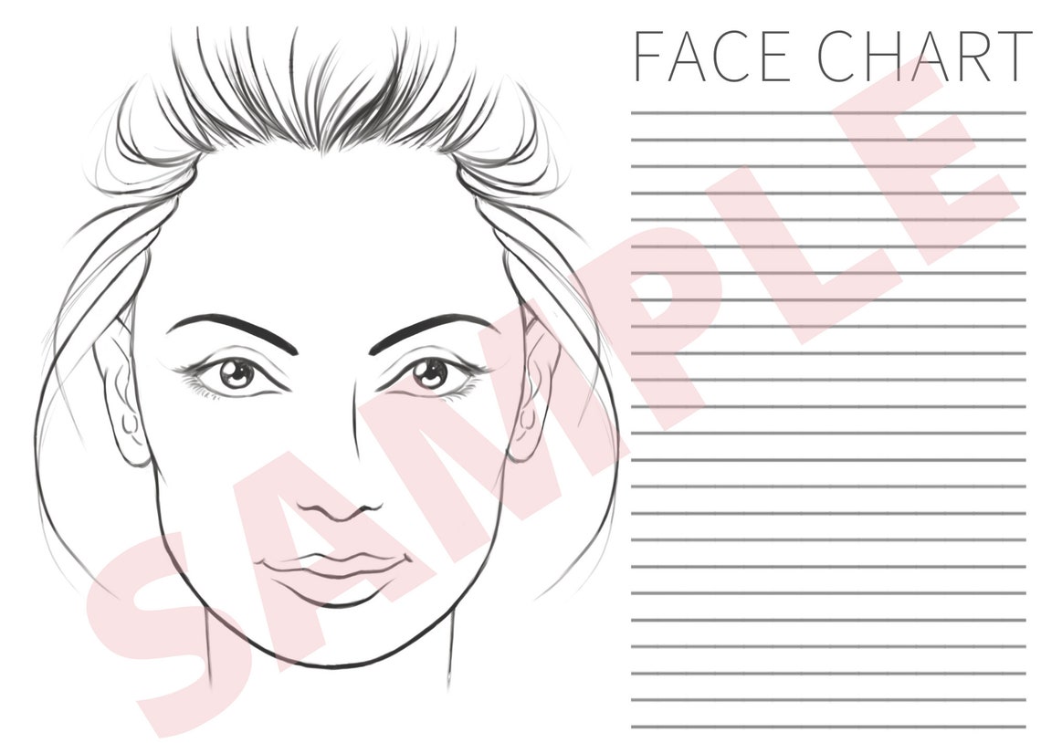 Face Chart PDF Template Digital Download - Etsy