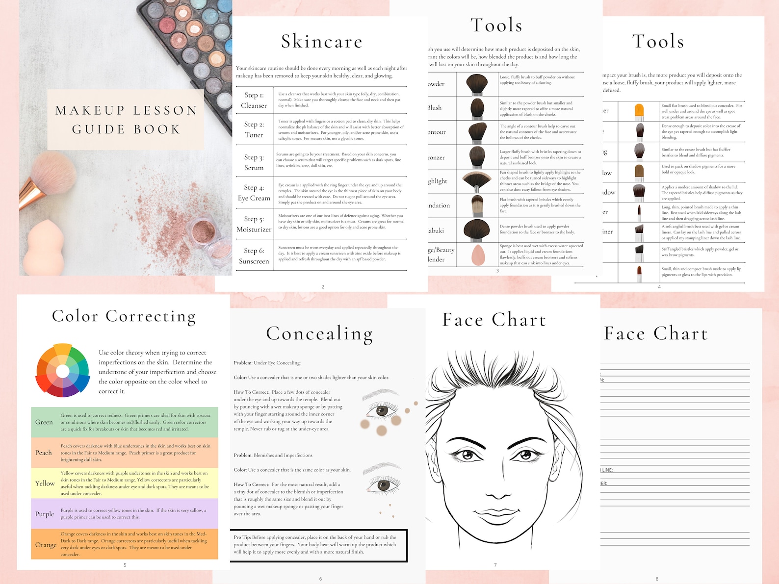 Makeup Lesson Guide Book PDF Digital Download - Etsy