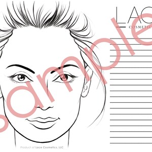 Face Chart PDF Template Digital Download | Etsy