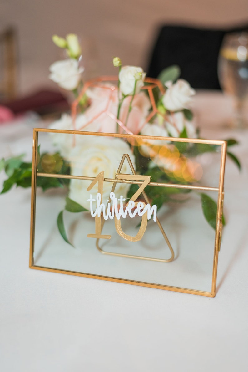Custom Table Numbers, Modern Table Numbers, Acrylic Table Numbers ...