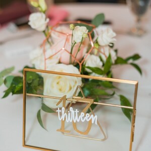 Custom Table Numbers, Modern Table Numbers, Acrylic Table Numbers ...
