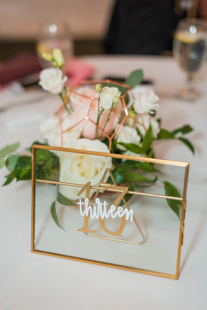 Custom Table Numbers, Modern Table Numbers, Acrylic Table Numbers ...
