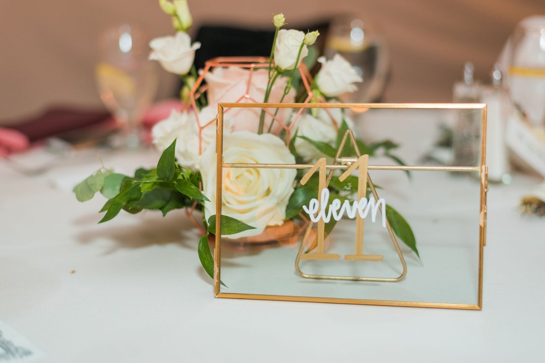 Custom Table Numbers, Modern Table Numbers, Acrylic Table Numbers ...