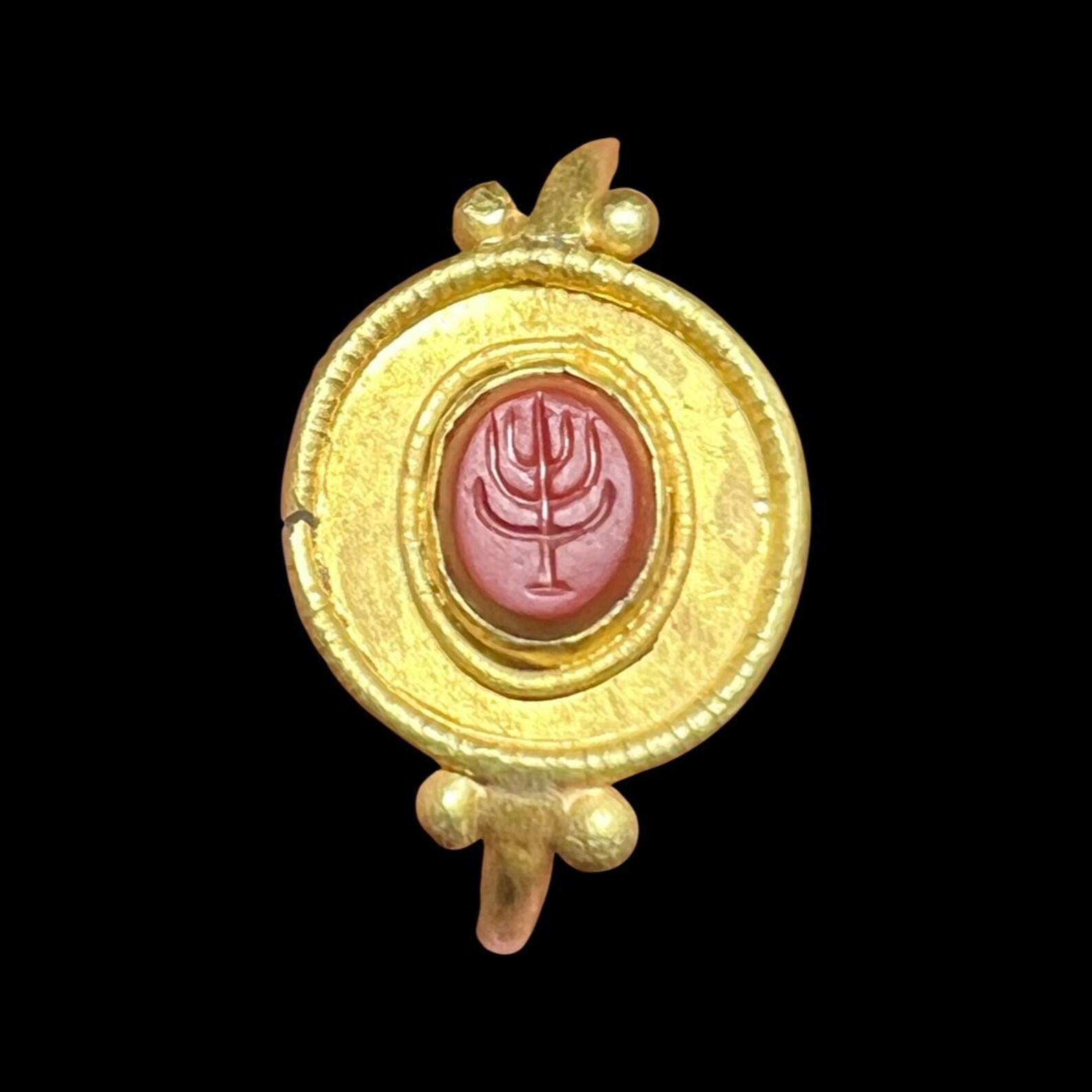 Byzantine Gold Ring and Jasper Stone Intaglio Circa:5th.-6th. Century ...