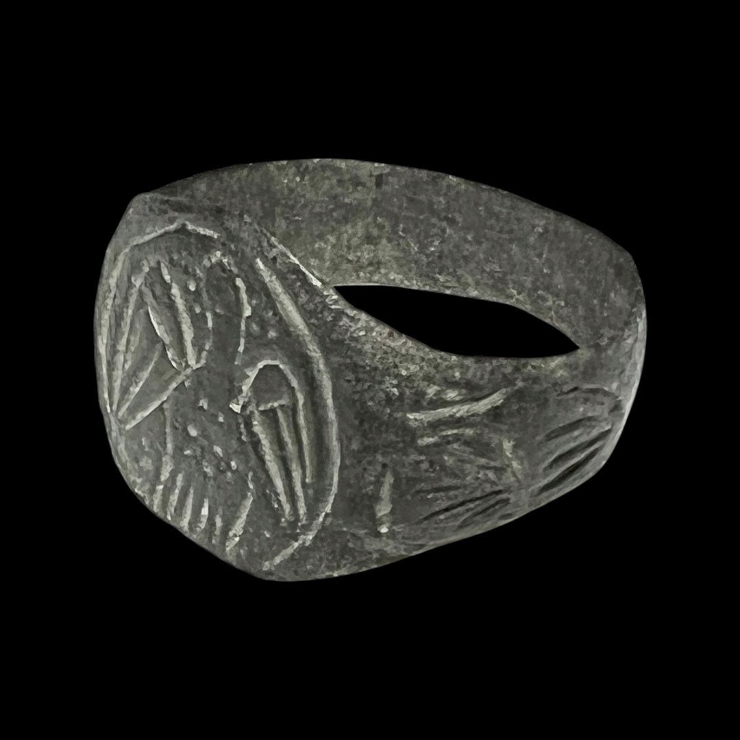 Ancient Roman Bronze Legionary Ring With Eagle Engraved on Bezel - Etsy