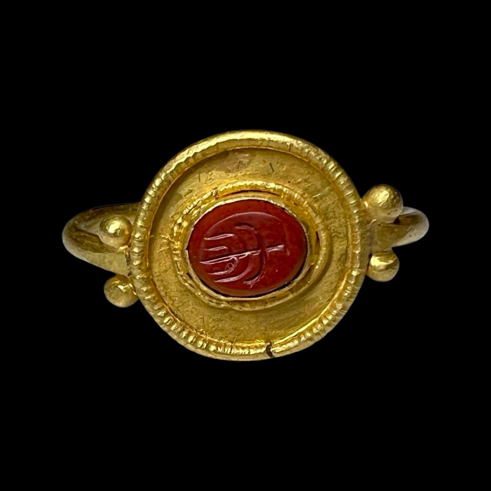 Byzantine Gold Ring and Jasper Stone Intaglio Circa:5th.6th. Century Ad ...