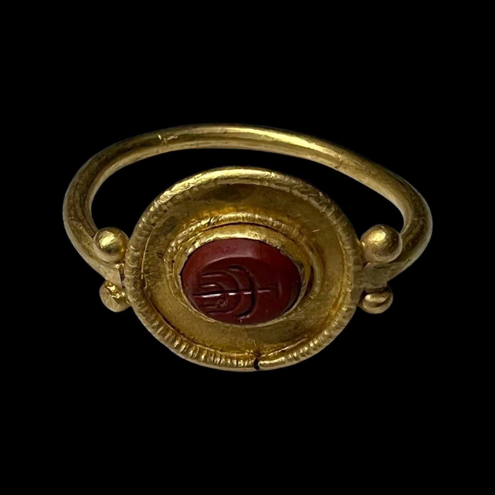Byzantine Gold Ring and Jasper Stone Intaglio Circa:5th.6th. Century Ad ...