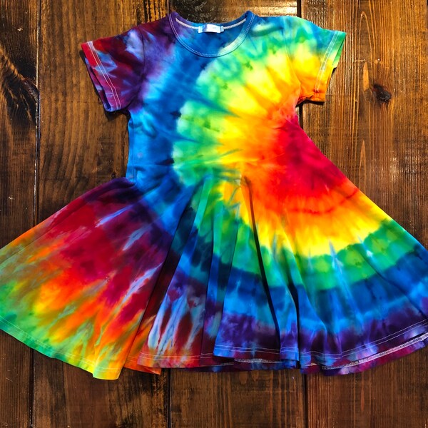 Tie Dye Dress Girls - Etsy