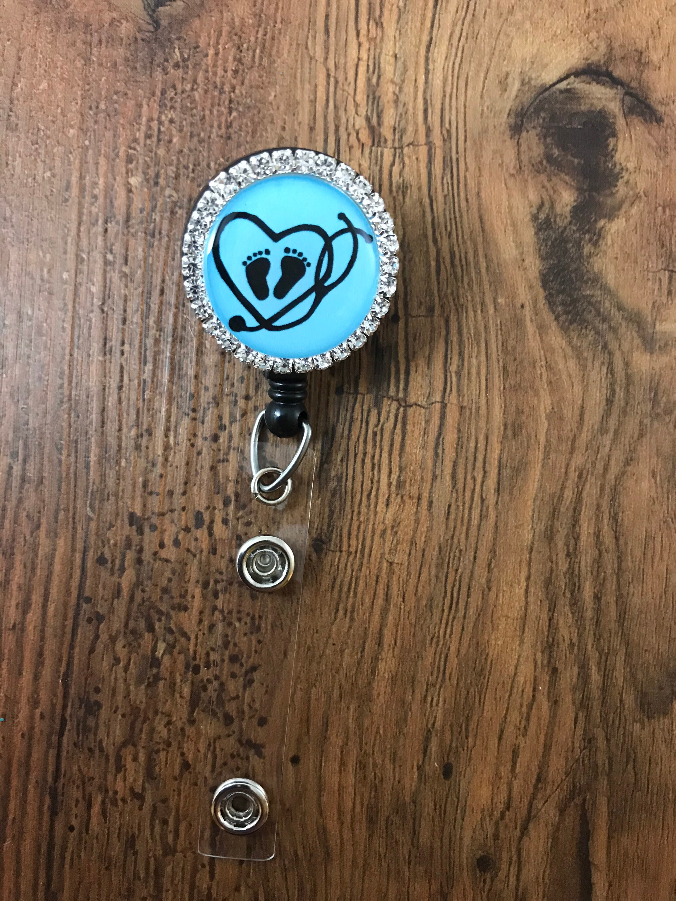 Rhinestone Badge Reel Postpartum Mother Baby Couplets RN - Etsy