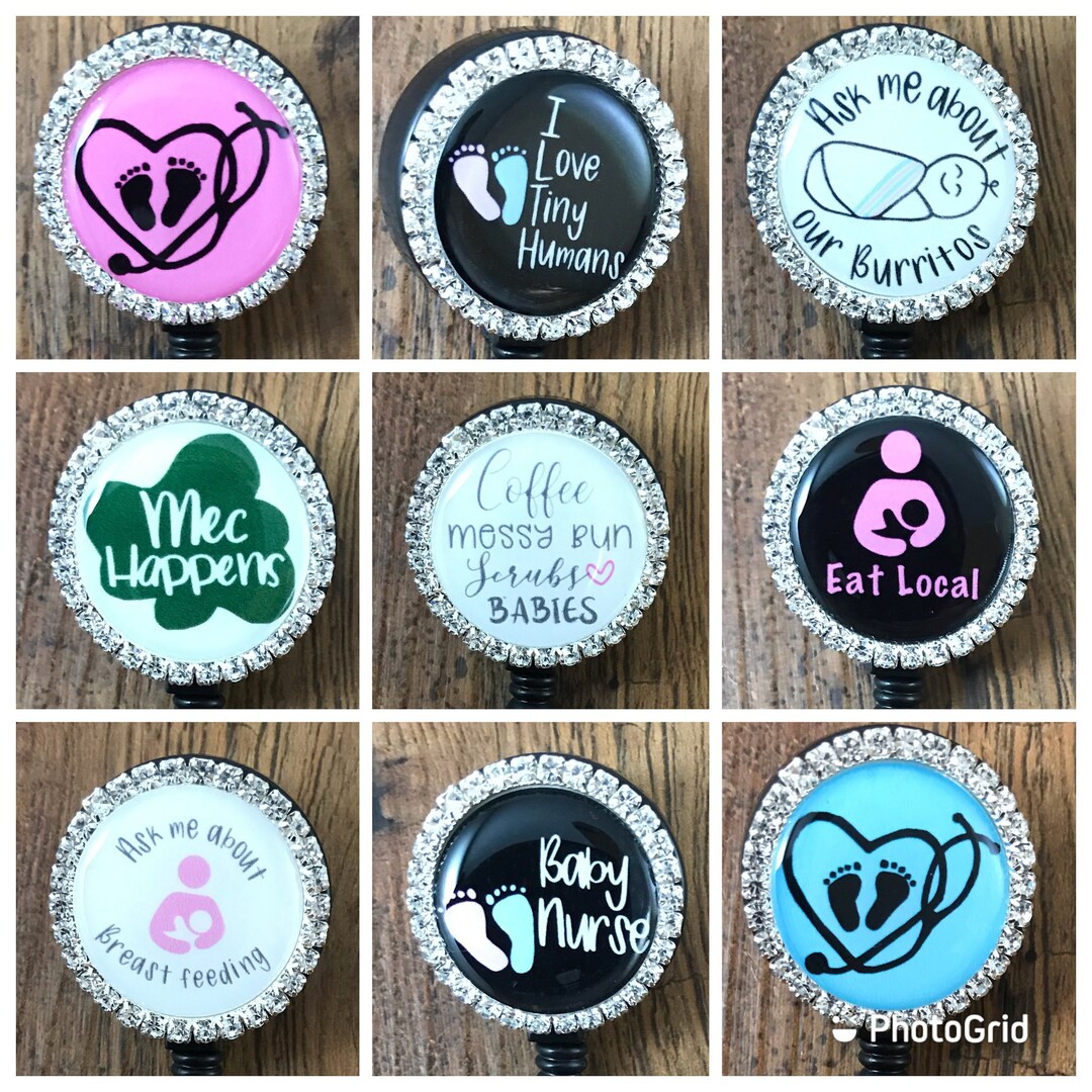 25 Pack Bulk Badge Reels OB L&D Postpartum Mother Baby Labor Nurse Gift ...