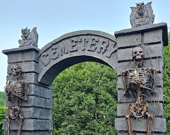 Corpsed Skeleton Cemetery Entrance, Halloween Prop, Yard Decoration ...