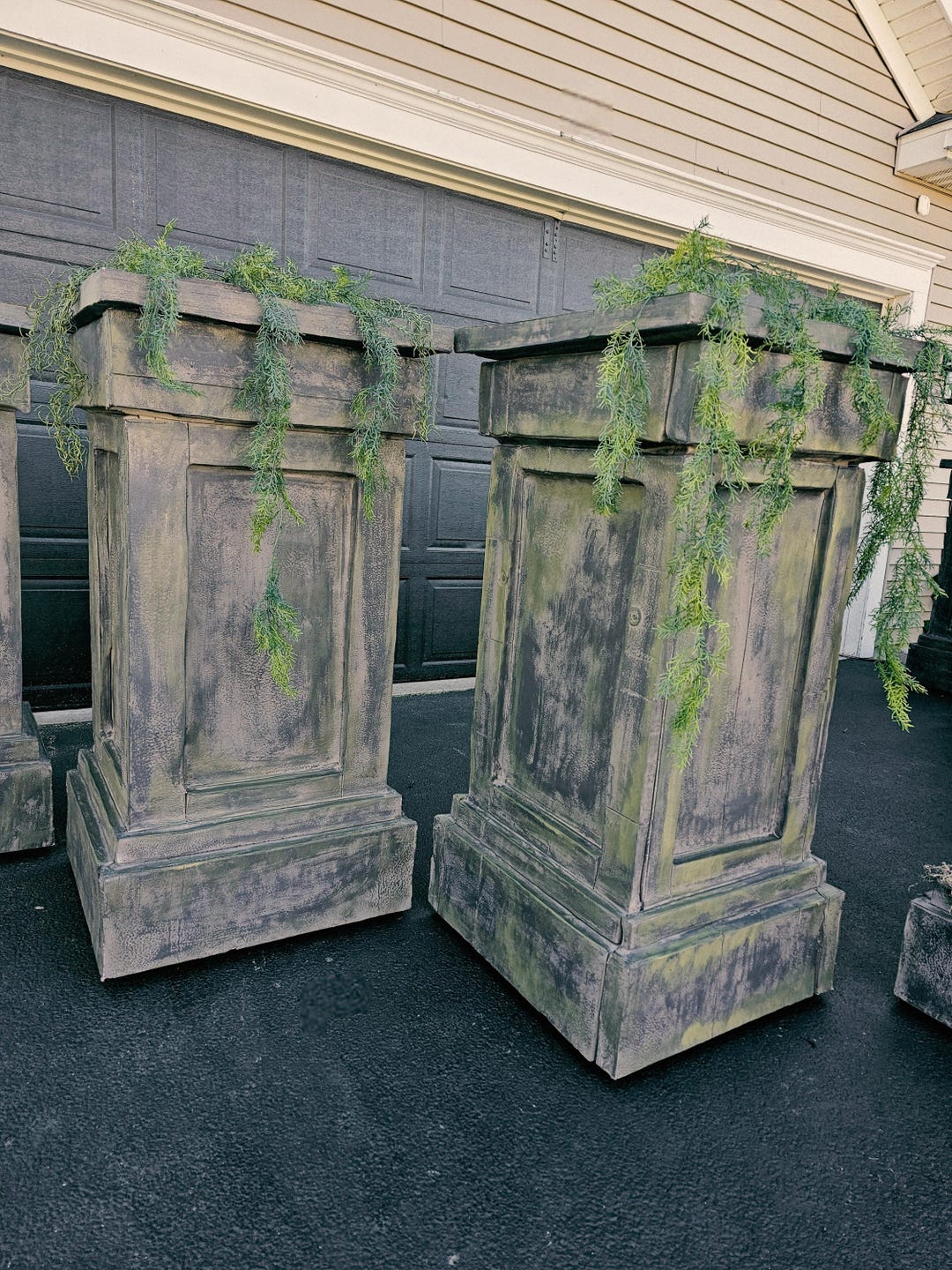 Recessed Panel Pillars, Halloween Prop, Yard Decoration, Graveyard Art ...