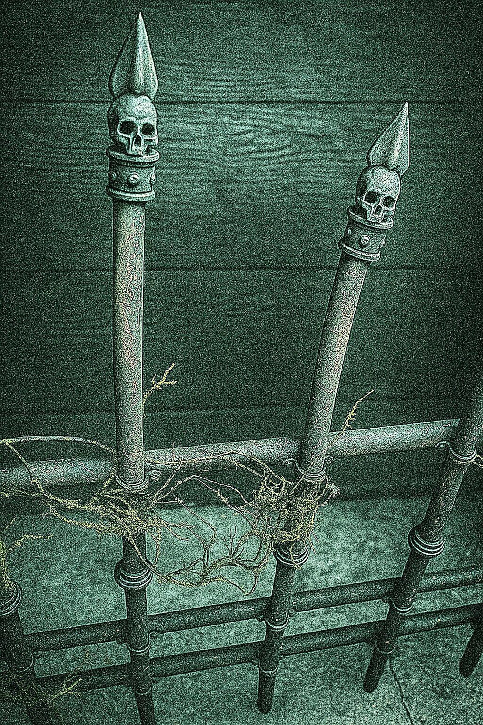 Halloween Fence Gate Prop, Yard Decoration, Graveyard Art, Stone ...
