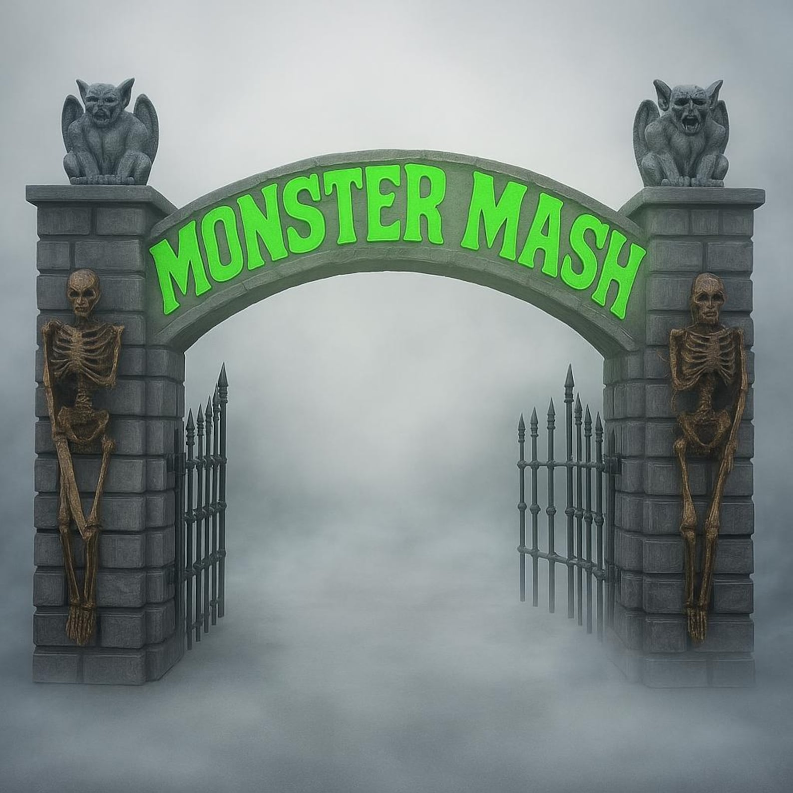HUGE Cemetery Entrance, Halloween Prop, Yard Decoration, Graveyard Art ...