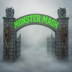 HUGE Cemetery Entrance, Halloween Prop, Yard Decoration, Graveyard Art ...