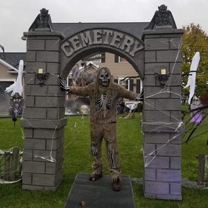 HUGE Cemetery Entrance Halloween Prop Yard Decoration Prop - Etsy