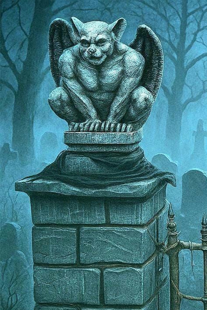 32" Foam Gargoyle Halloween Prop - Yard Decoration, Graveyard, Gargoyle ...