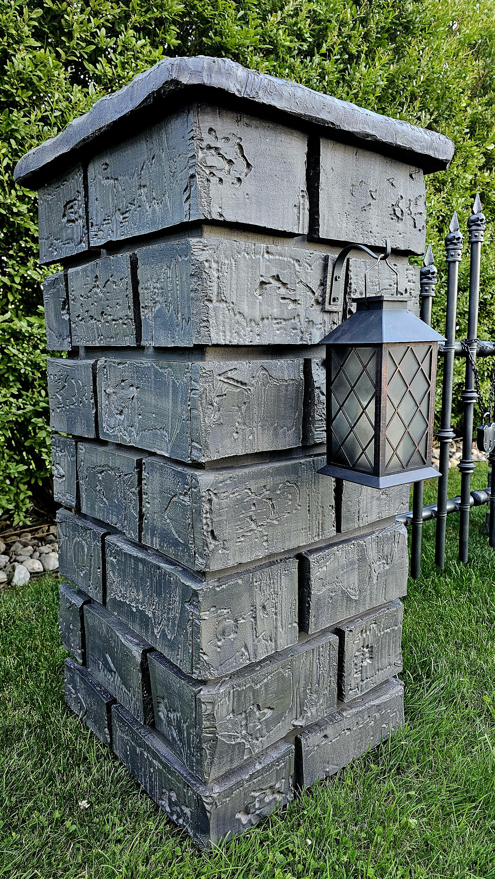 Stone Pillars, Fireplace, Front Step, Entrance, Halloween Prop, Yard ...