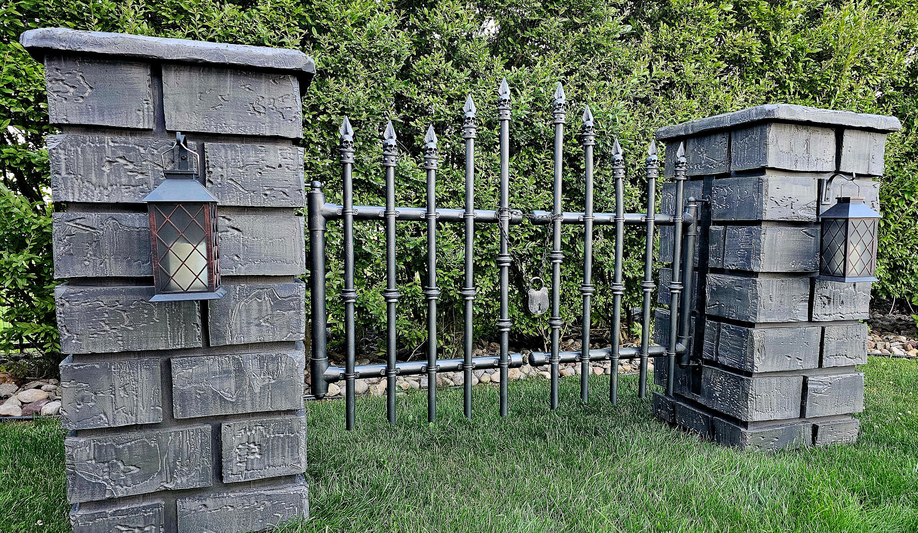 Stone Pillars, Fireplace, Front Step, Entrance, Halloween Prop, Yard ...