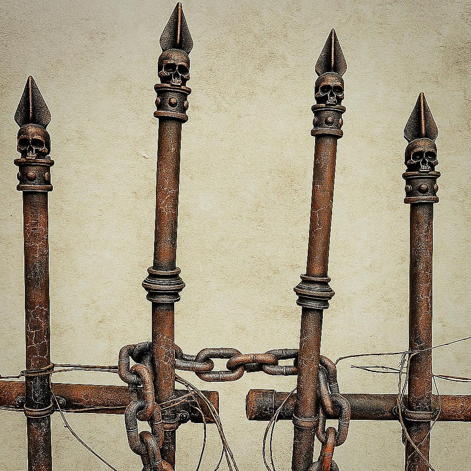 Halloween Fence Gate Prop, Yard Decoration, Graveyard Art, Stone ...