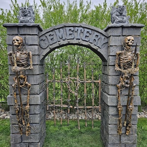 GUARDIAN Cemetery Entrance, Halloween Prop, Yard Decoration, Graveyard ...