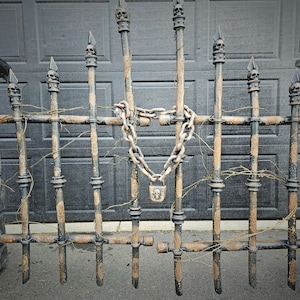 Halloween Fence Gate Prop, Yard Decoration, Graveyard Art, Stone ...
