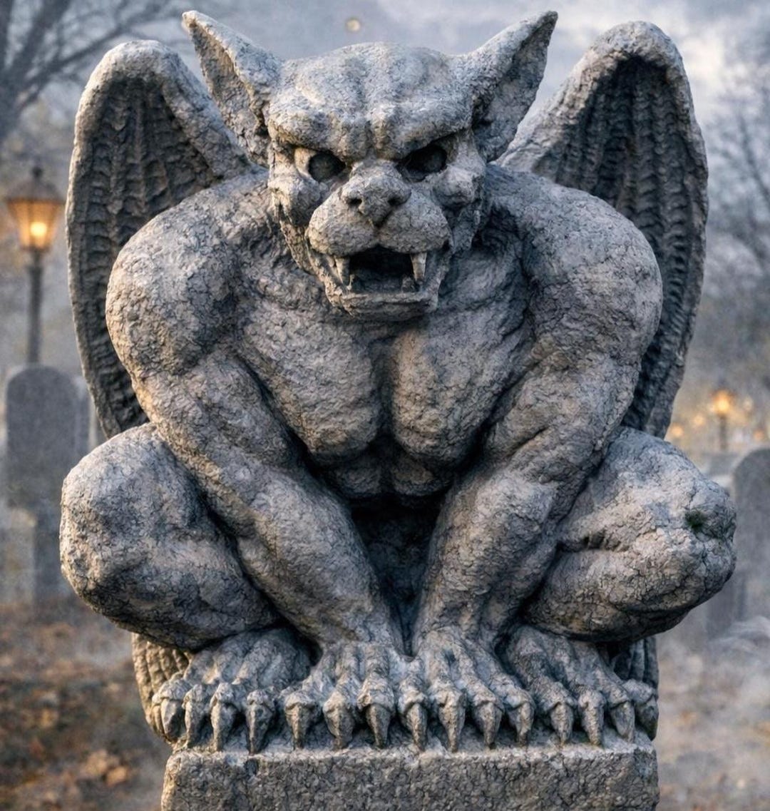 32" Foam Gargoyle Halloween Prop - Yard Decoration, Graveyard, Gargoyle ...