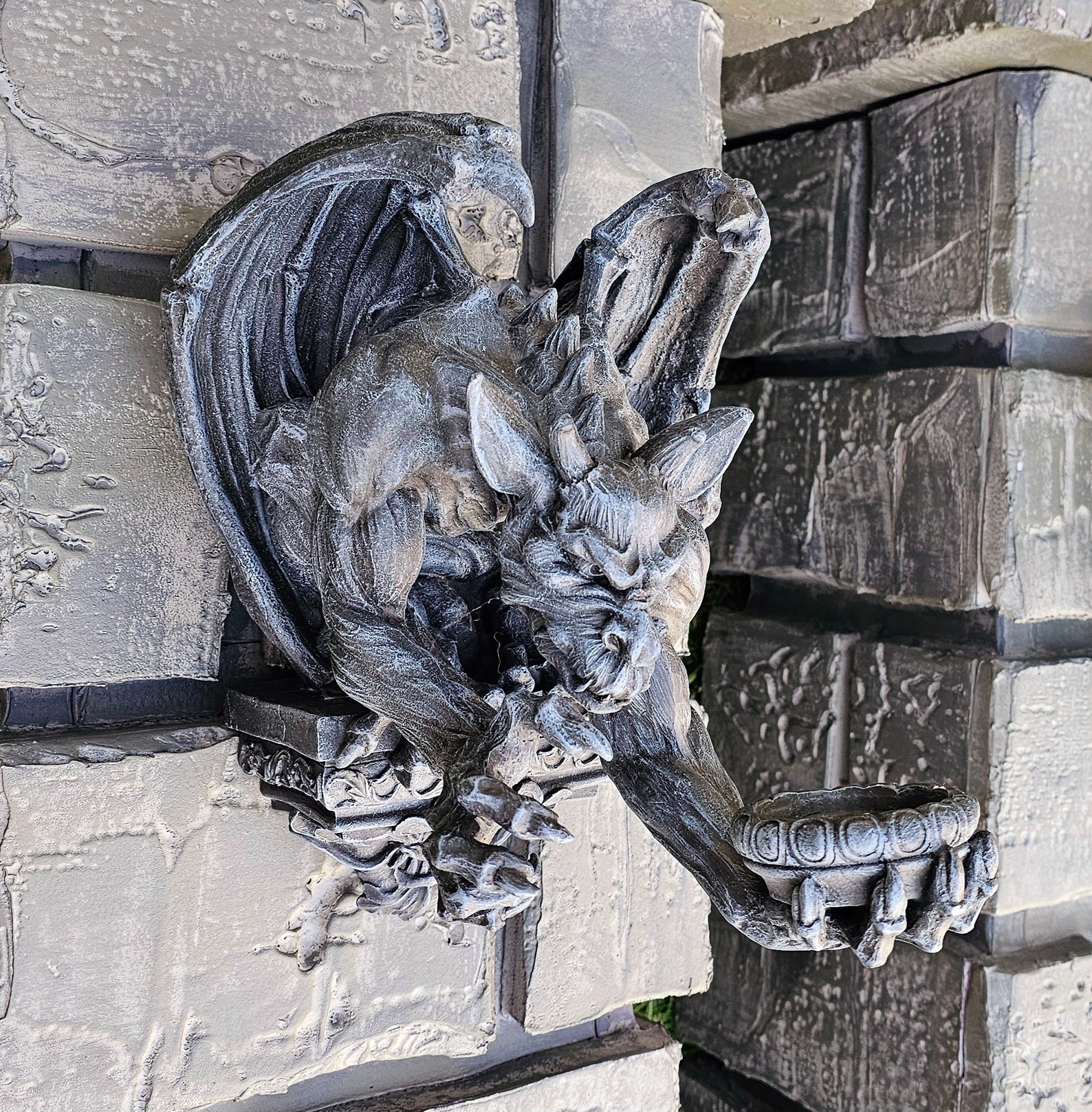 Stone Pillars, Fireplace, Front Step, Entrance, Halloween Prop, Yard ...