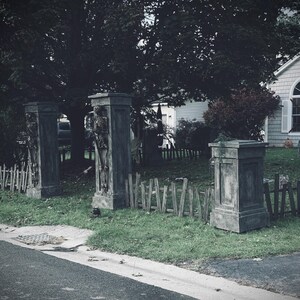 Recessed Panel Pillars, Skeletons W/ Swords, Vines, Halloween Prop ...