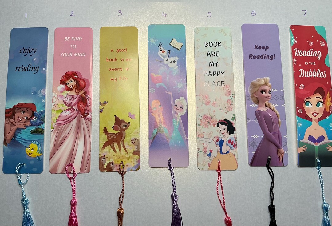 Bookmark-disney Inspired-page Marker-books-reader-read-single Sided ...