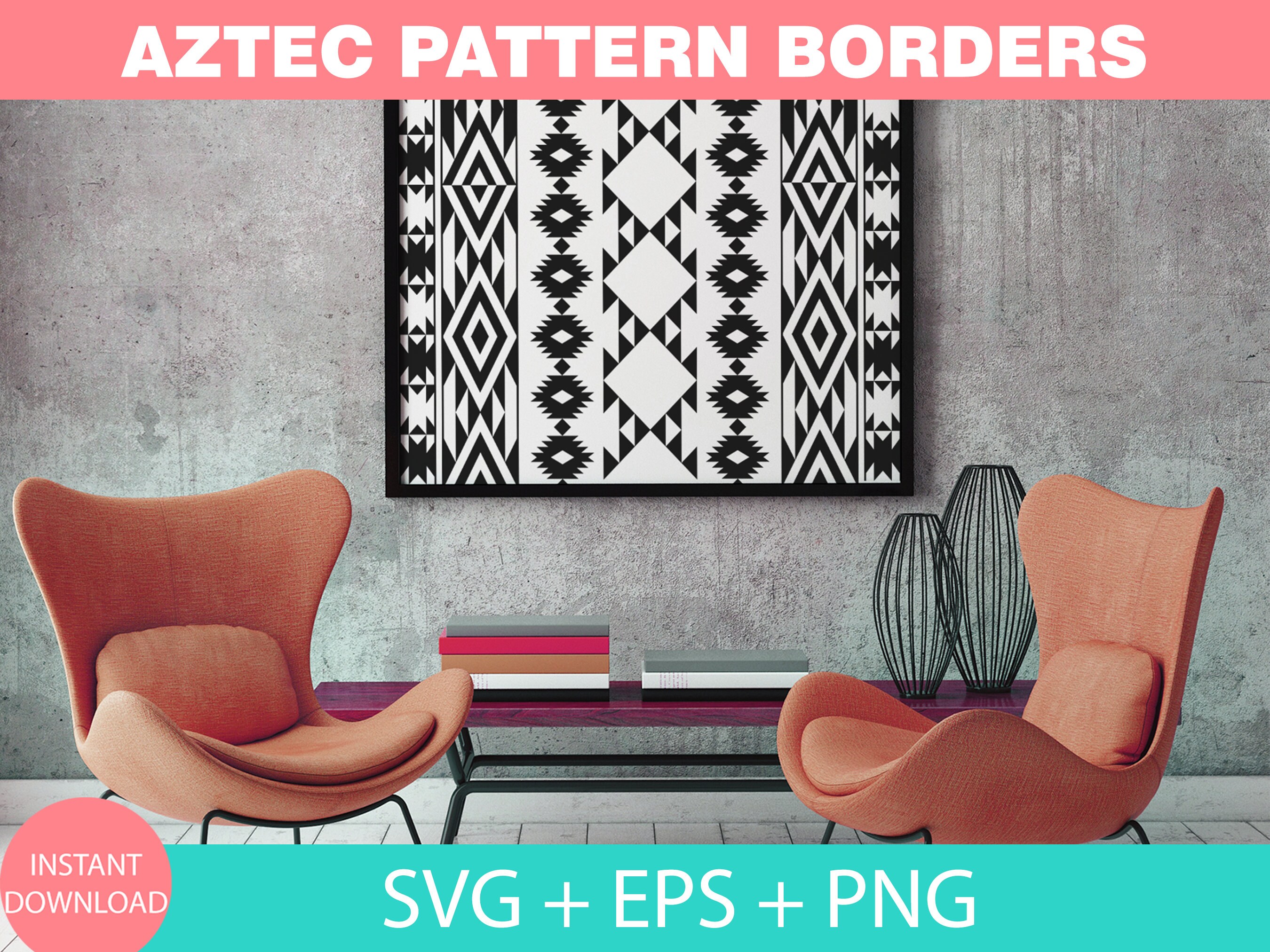 Aztec Pattern Svg, Tribal Border Svg, Western Svg, Western Svg ...