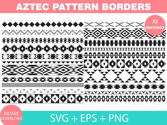 Aztec Pattern Svg Tribal Border Svg Western Svg Western - Etsy