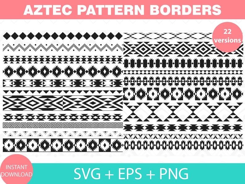 Aztec Pattern Svg, Tribal Border Svg, Western Svg, Western Svg ...