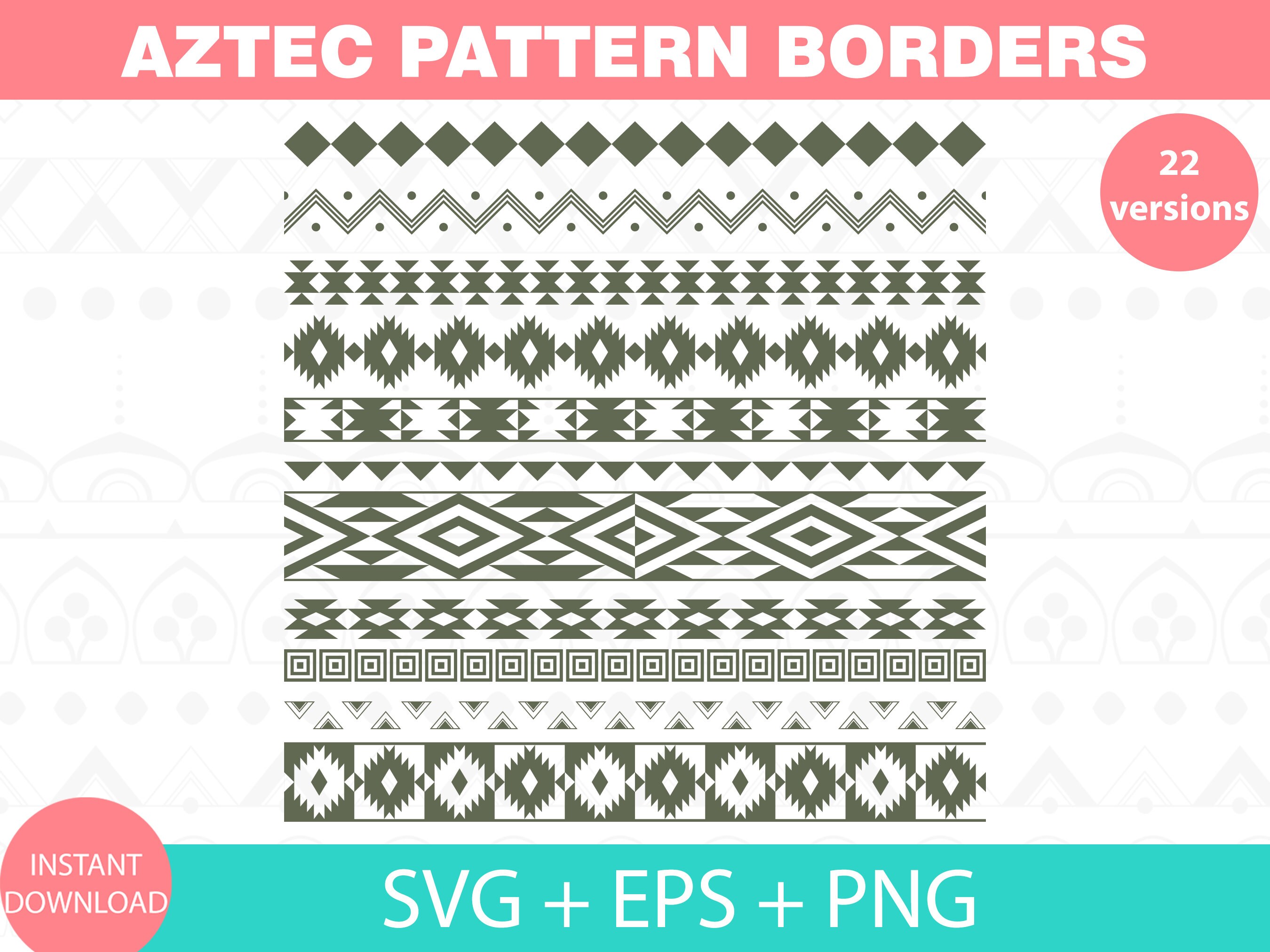 Aztec Pattern Svg, Tribal Border Svg, Western Svg, Western Svg ...