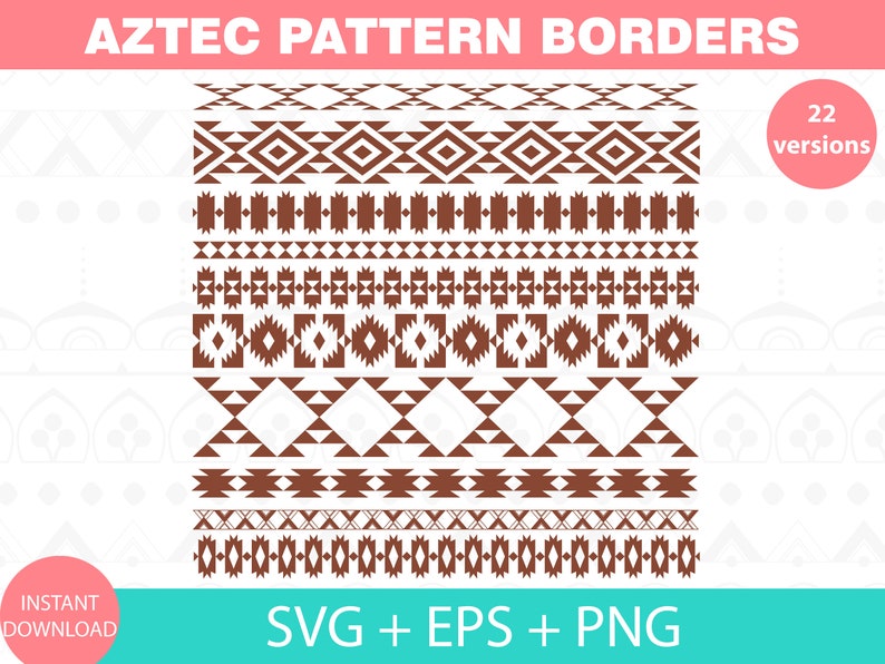 Aztec Pattern Svg, Tribal Border Svg, Western Svg, Western Svg ...