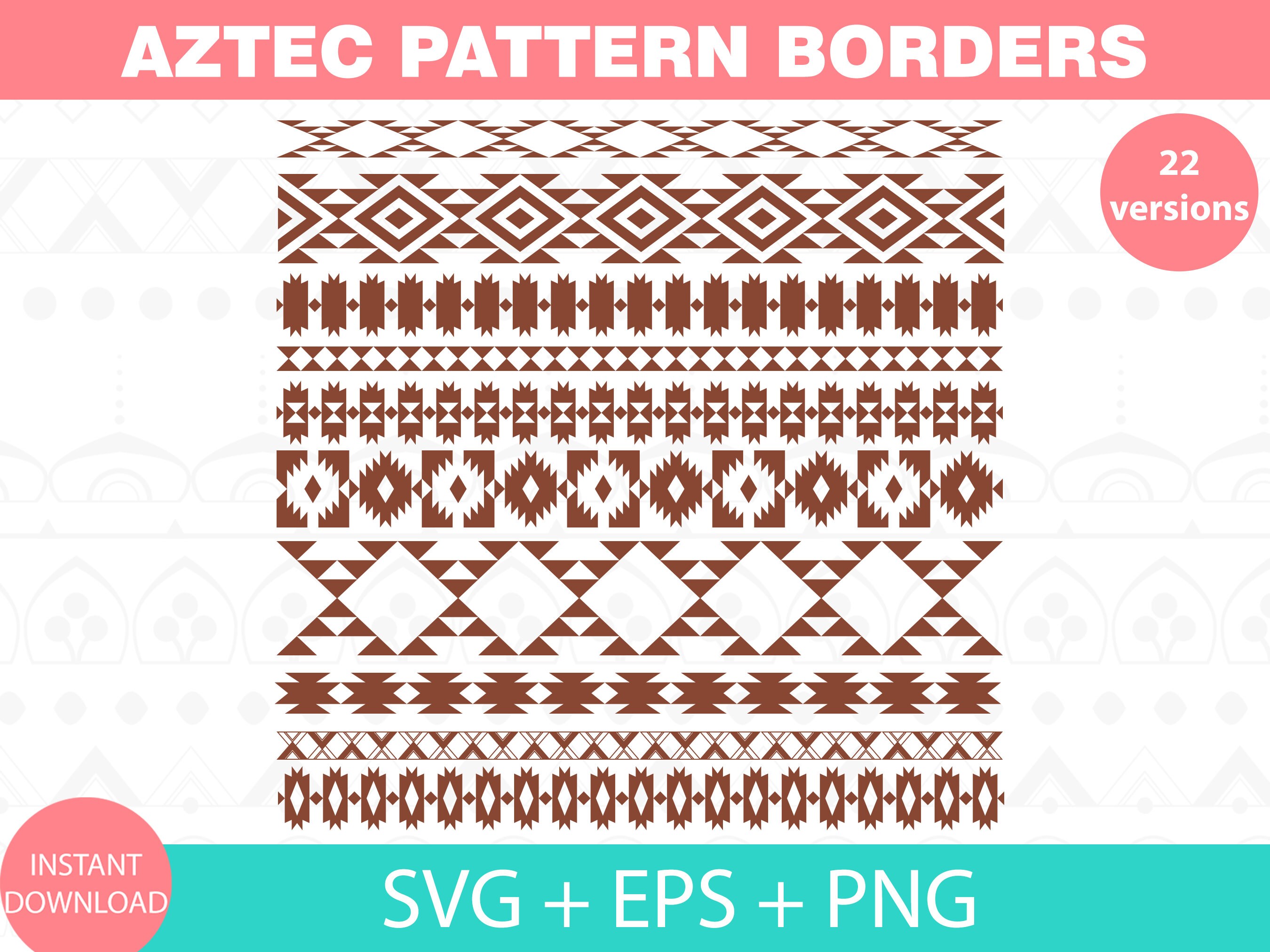 Aztec Pattern Svg, Tribal Border Svg, Western Svg, Western Svg ...