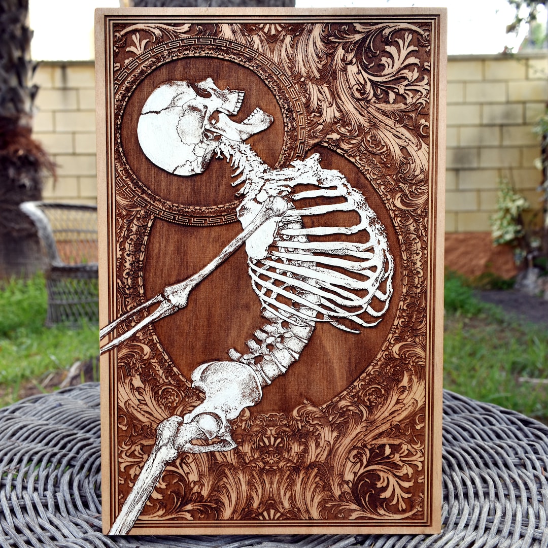 Gothic Macabre Wood Wall Art Gotic, Goth Wedding Anniversary Gift ...