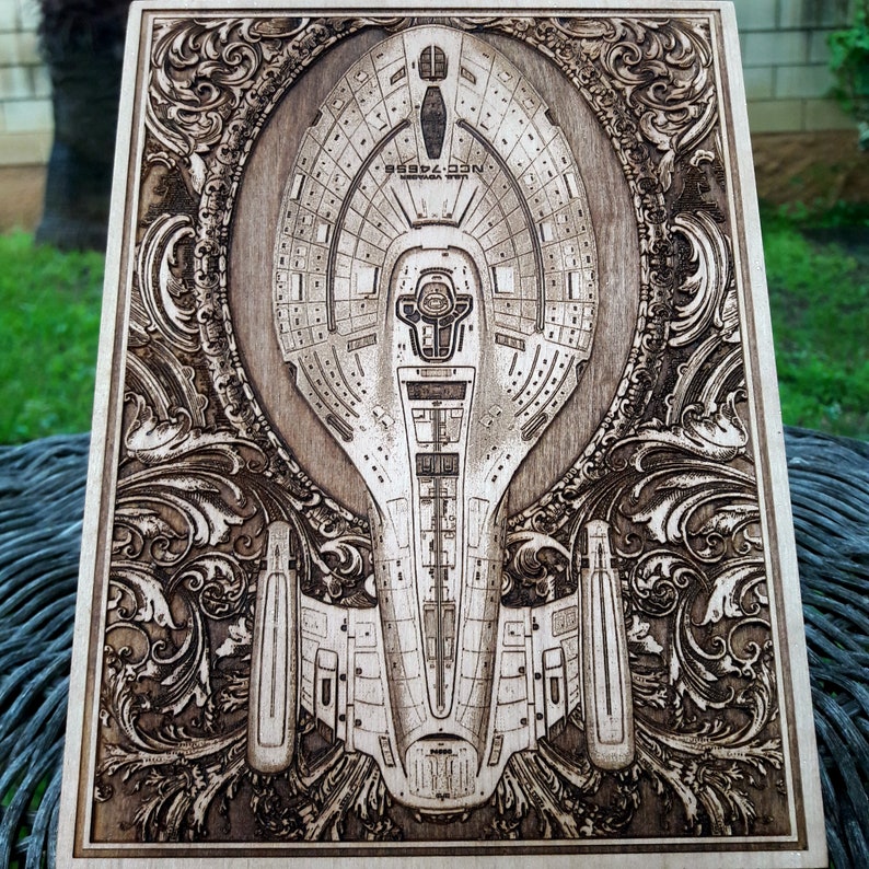 Star Trek Voyager Star Trek Poster Wood Wall Art Star Trek | Etsy UK