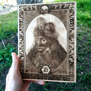 Dracula Woodcut: Vlad the Impaler, Vampire Goth Decor - Etsy