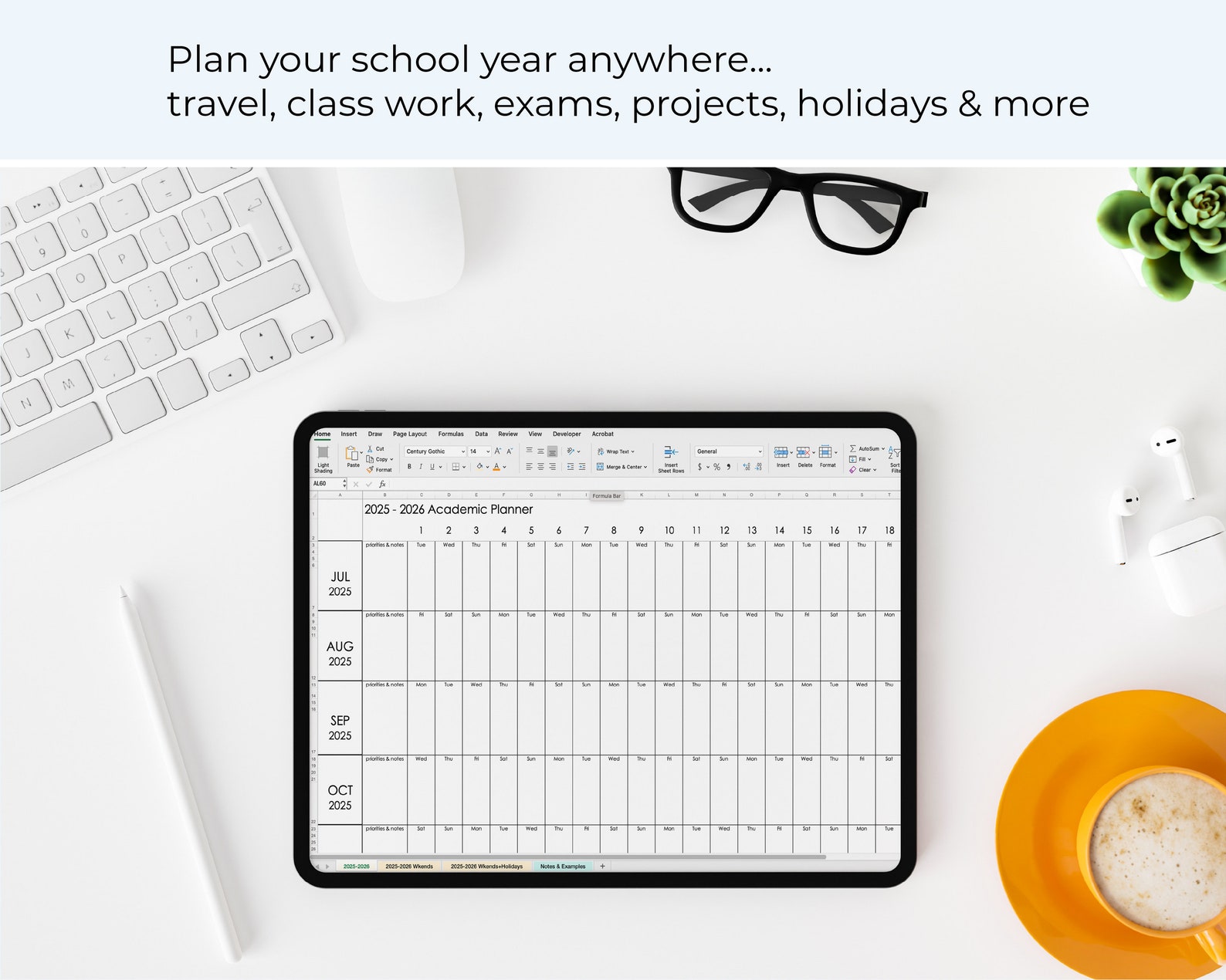School Calendar 2025-2026, Academic Year 25-26, Homeschooling, Teacher ...