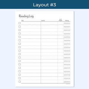 Reading Log Printable, Books to Read, Book Tracker, Reading List for ...