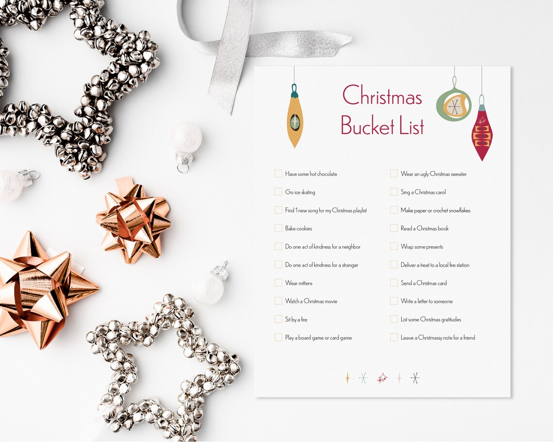 Printable Bucket List, Blank and Fillable PDF, All 3 in Color and Black ...