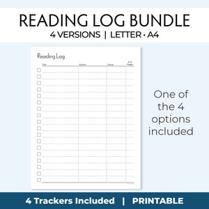 Reading Log Printable, Books to Read, Book Tracker, Reading List for ...