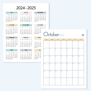 Academic Planner 2024-2025 Year and Monthly Printable, Homeschool ...
