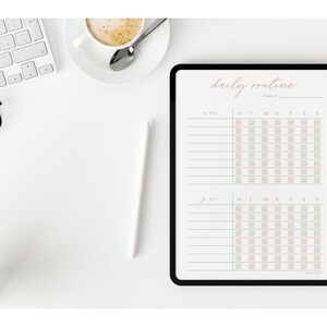 Editable Daily Routine, Habit Tracker, Monday Start, Weekly Routine ...