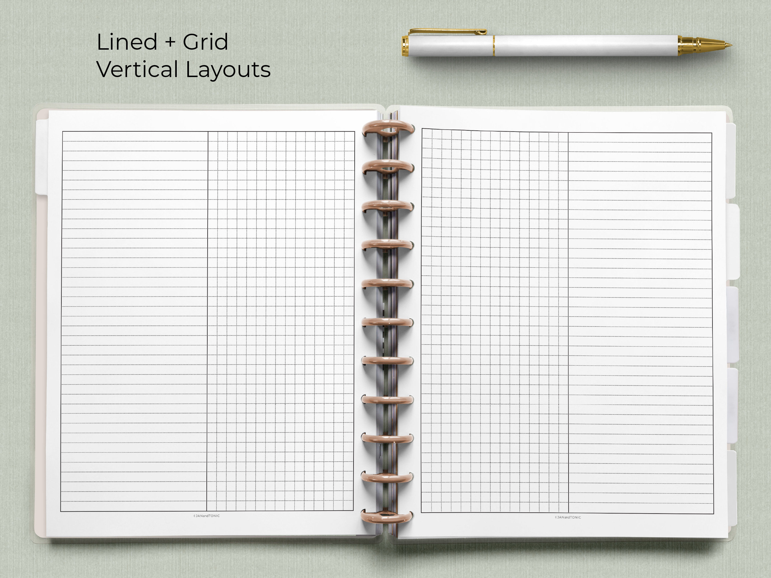 Printable Grid & Lined Notepaper for Goals, Lists, Weekly, Monthly ...