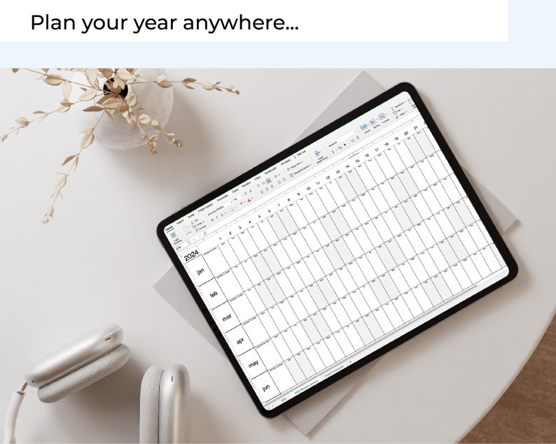 2024 Year Planner Excel Spreadsheet for Habits Students - Etsy