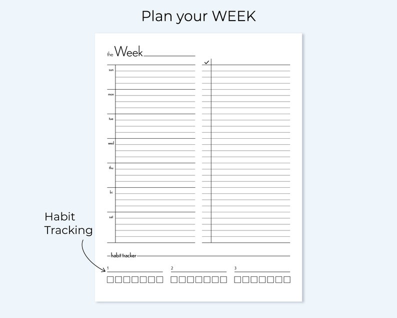 Printable Planner Bundle, Year, Month, Week, Day, Savings, Expenses ...
