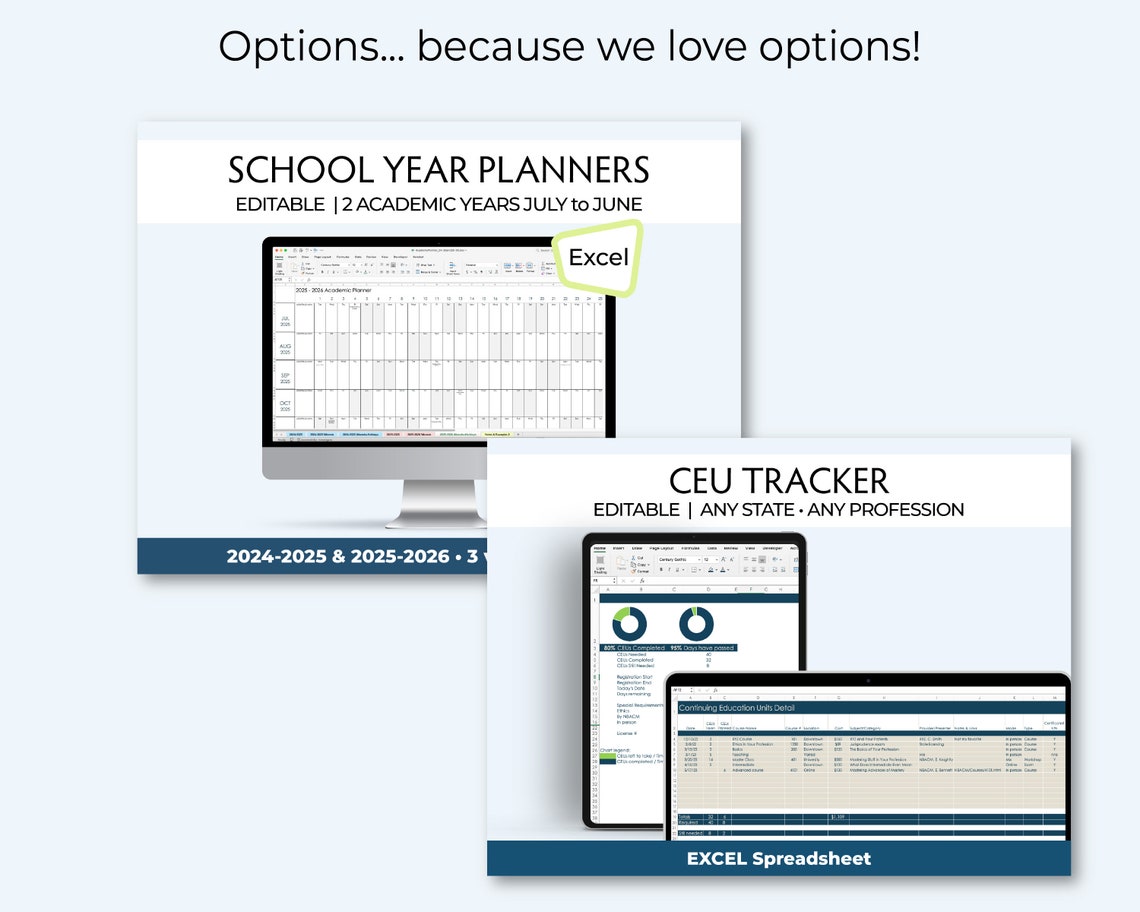 Academic Planner 2024-2025 Year and Monthly Printable, Homeschool ...