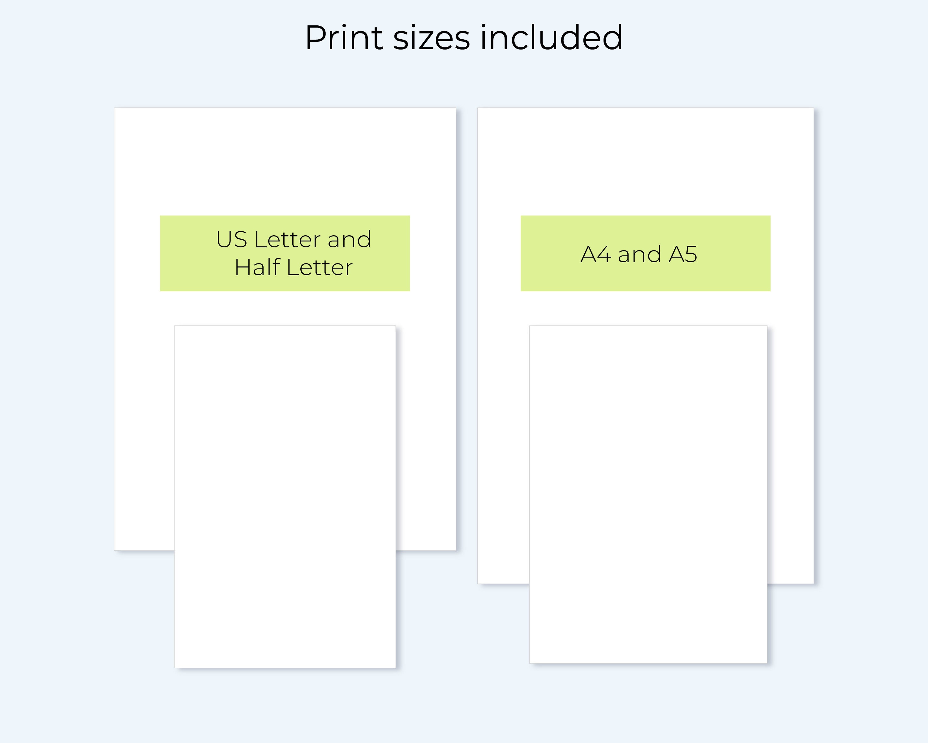Printable Lined Monthly Calendar Insert, Undated, Perpetual Planner ...